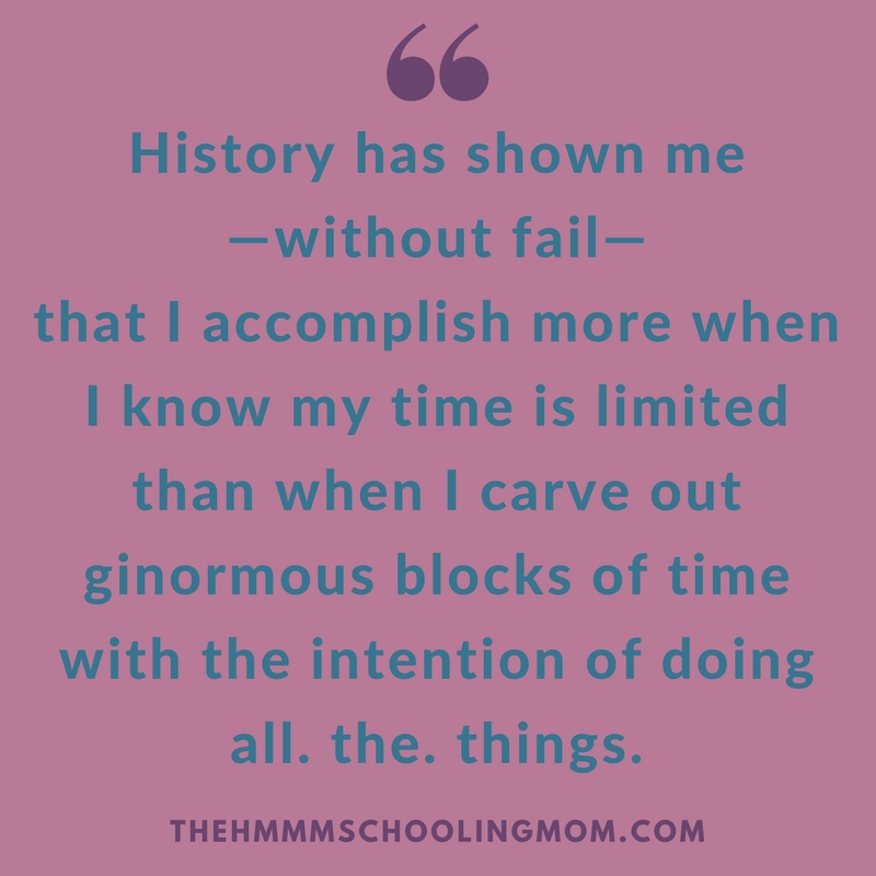 Less Time Can Help You Be More Productive – The Hmmmschooling Mom